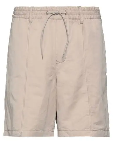 Emporio Armani Solid Color Casual Shorts - Beige