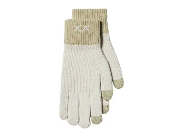 Uniqlo X Kaws Heat Tech Knitted Gloves - Off White