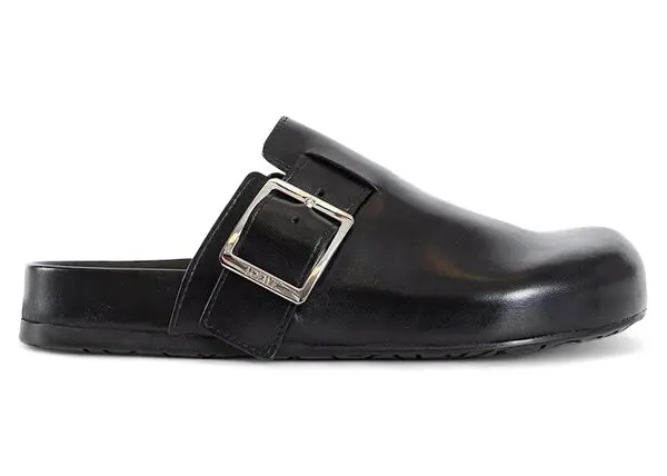 Loewe Ease Buckle Mule Leather - Black