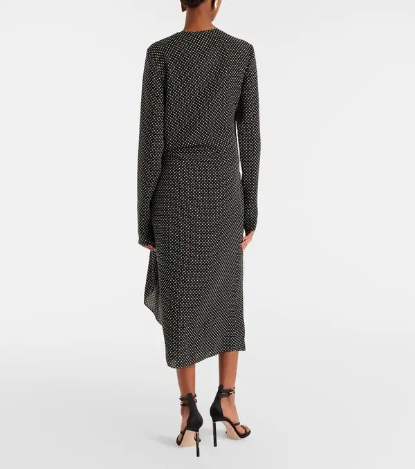 TOM FORD Polka-dot Silk Midi Dress