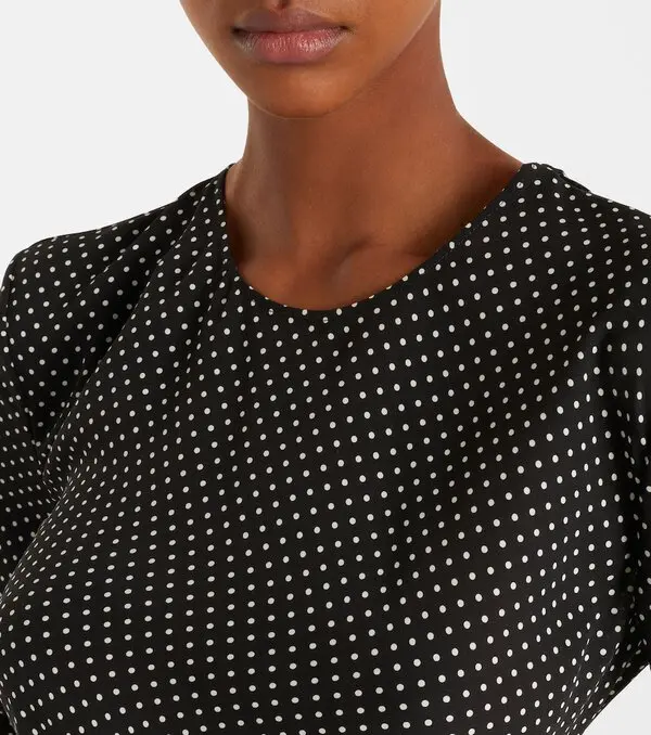 TOM FORD Polka-dot Silk Midi Dress