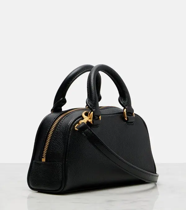 Valentino Garavani Vlogo Leather Tote - Black