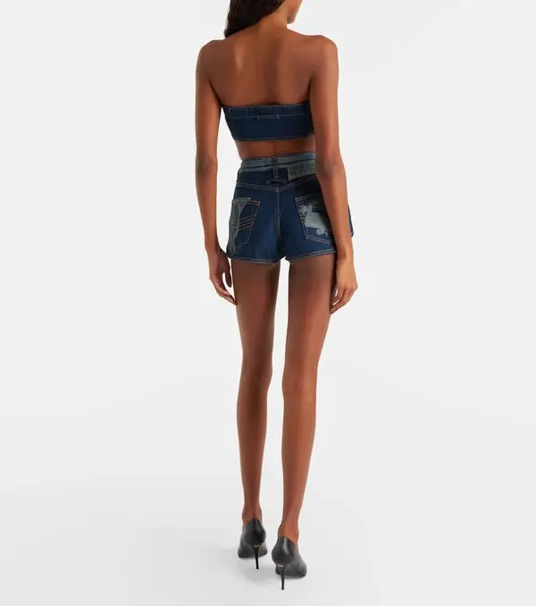 JEAN PAUL GAULTIER Trompe-l'œil Denim Shorts