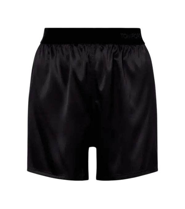 TOM FORD High-rise Silk-blend Satin Shorts - Black