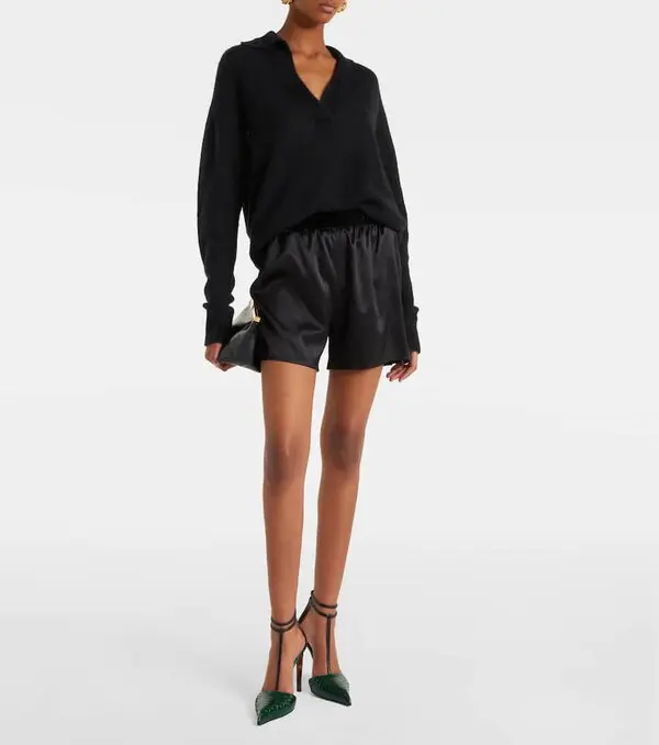 TOM FORD High-rise Silk-blend Satin Shorts