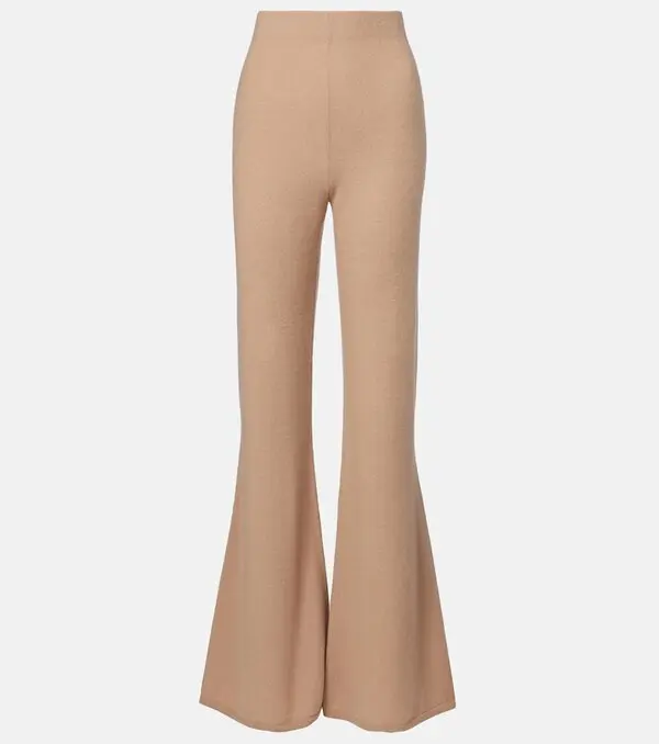 Gabriela Hearst Kaulike Cashmere Flared Pants - Beige