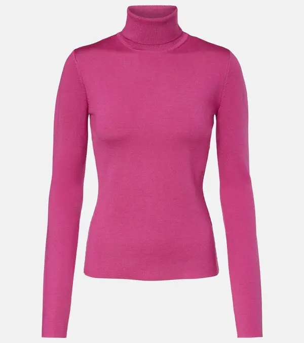 Gabriela Hearst May Wool, Cashmere, And Silk Turtleneck Sweater - Pink
