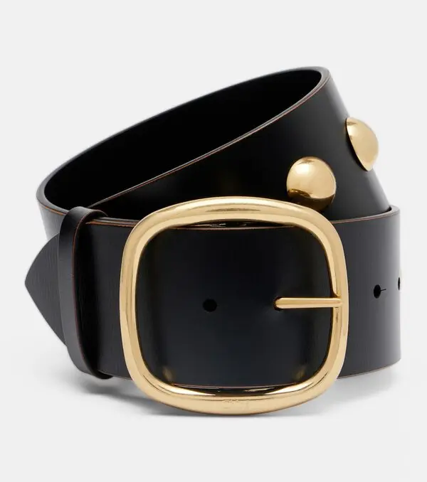 Chloé Midnight Studded Leather Belt - Black