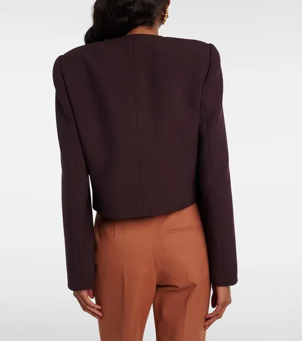 Chloé Cropped Virgin Wool Crêpe Jacket