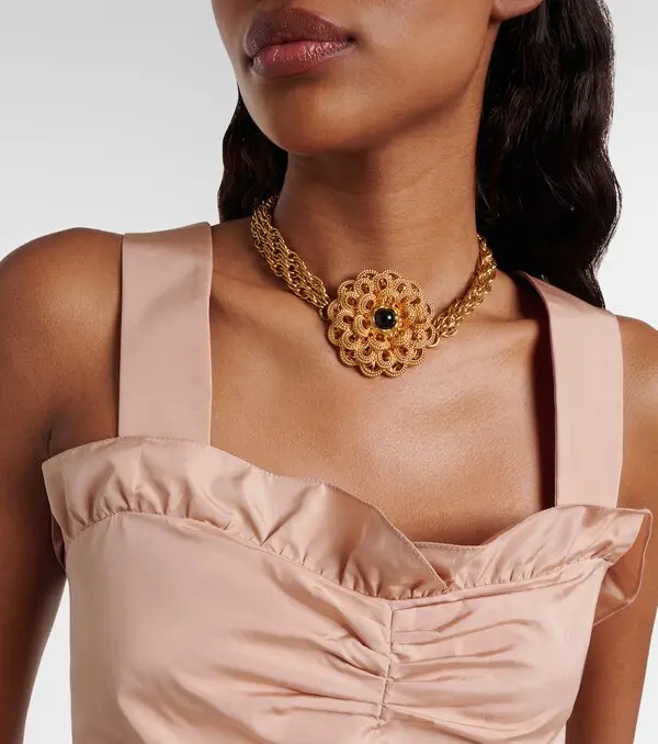 Chloé Gathered Ruffled Taffeta Crop Top
