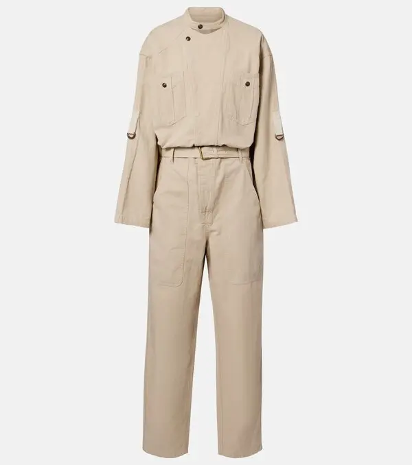 MARANT ETOILE Nessime Cotton And Linen Jumpsuit - Beige
