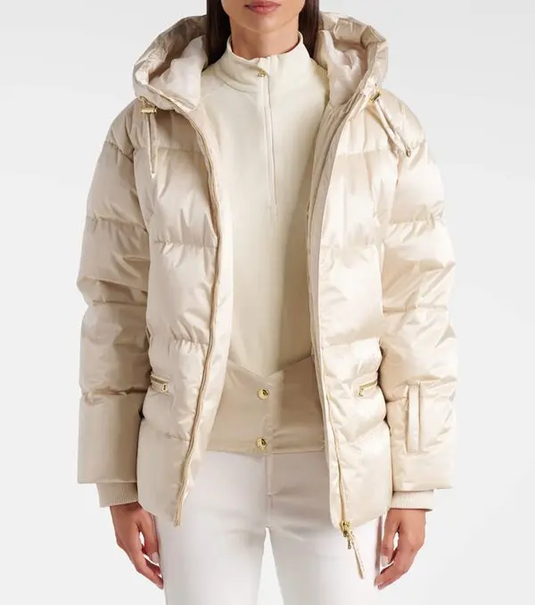 Bogner Lyra Belted Down Ski Jacket - Beige