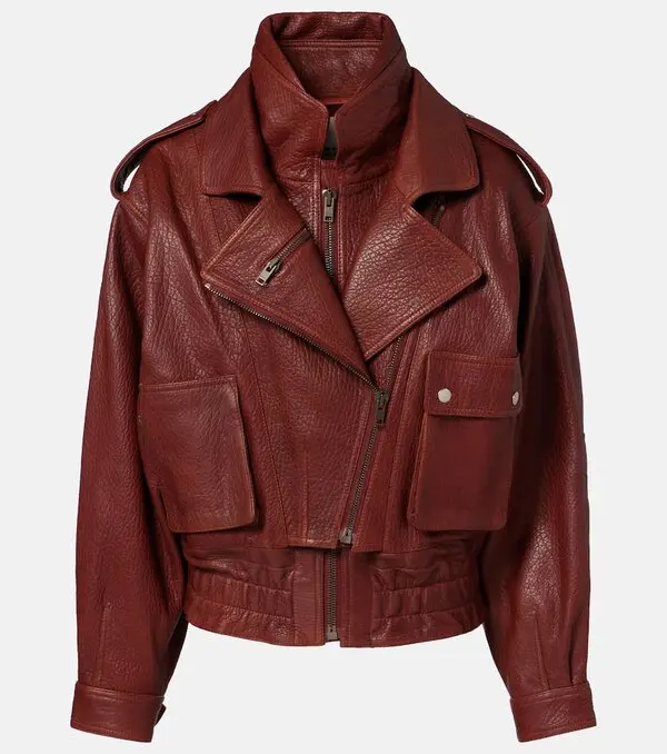Isabel Marant Étoile Aneli Leather Bomber Jacket - Brown