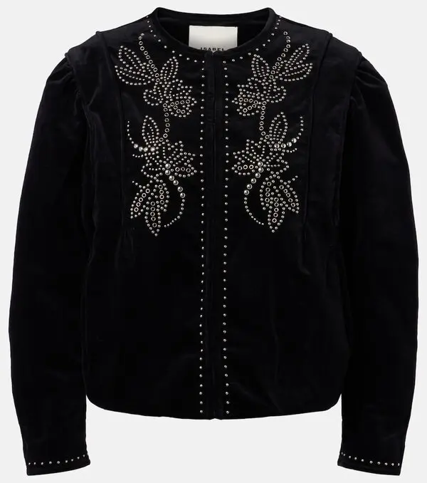 Isabel Marant Étoile Pietra Embellished Cotton Jacket - Black