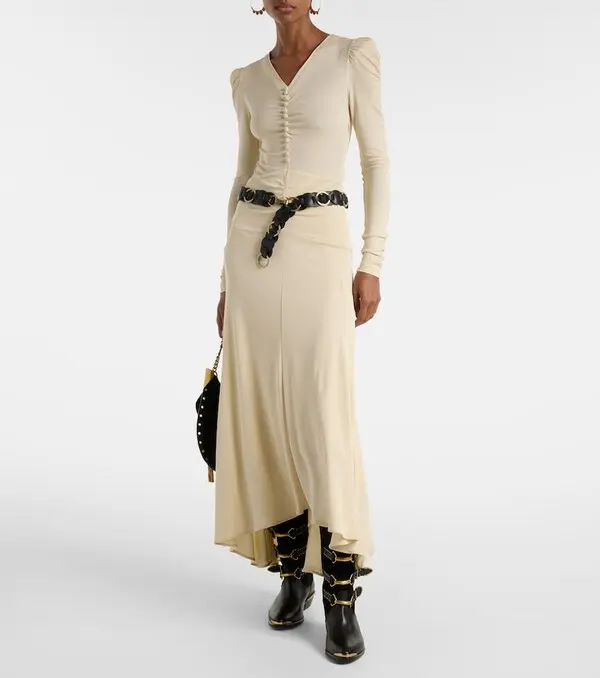Isabel Marant Étoile Nejma Gathered Midi Dress - Beige