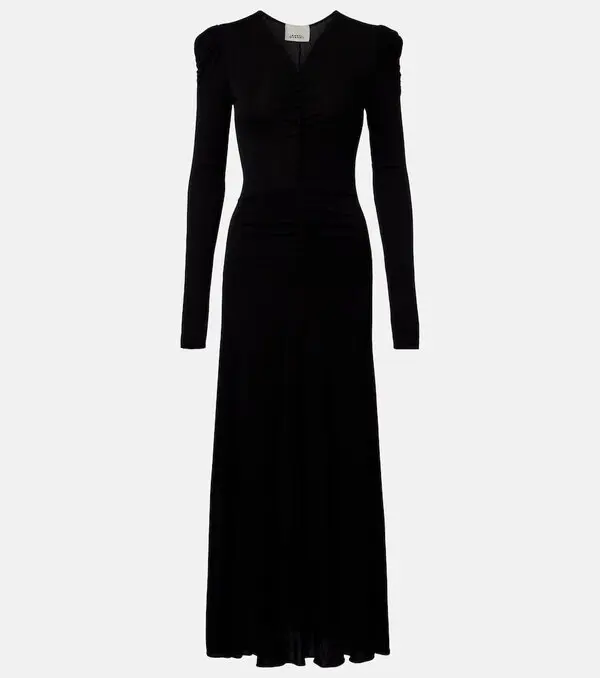 Isabel Marant Étoile Nejma Gathered Midi Dress - Black
