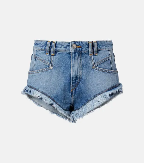 Isabel Marant Étoile Eneidala High-rise Denim Shorts - Blue