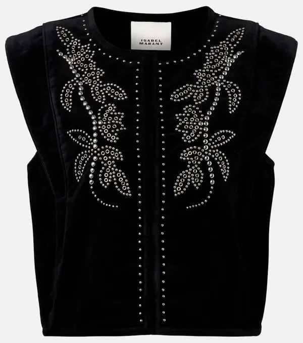 Isabel Marant Étoile Poppy Embellished Vest - Black