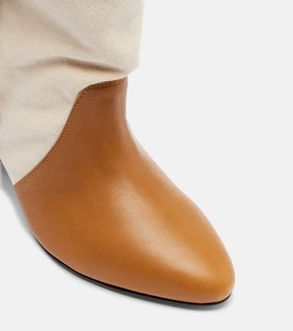 Isabel Marant Étoile Darner 55 Leather-trimmed Ankle Boots - Brown