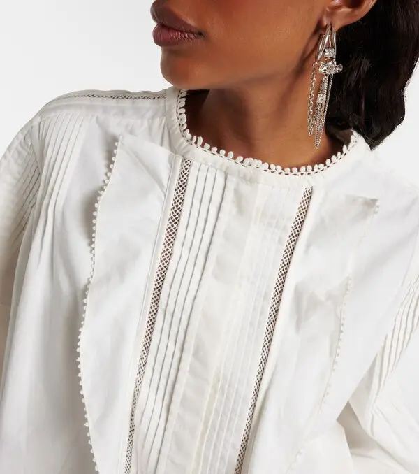 Isabel Marant Étoile Cubraly Ruffled Cotton Blouse - White
