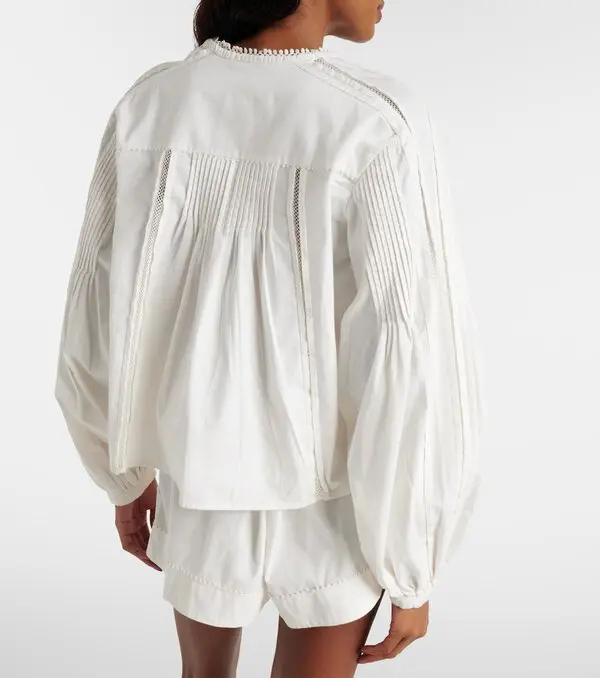 Isabel Marant Étoile Cubraly Ruffled Cotton Blouse - White