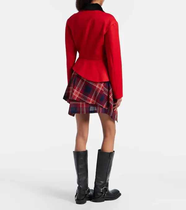 VIVIENNE WESTWOOD Plaid Asymmetric Miniskirt