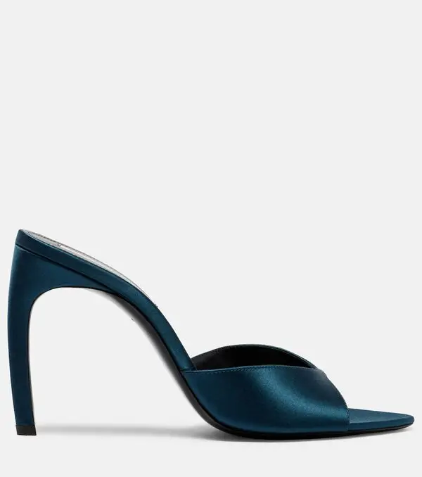 Victoria Beckham Harlow 100 Satin Mules - Blue