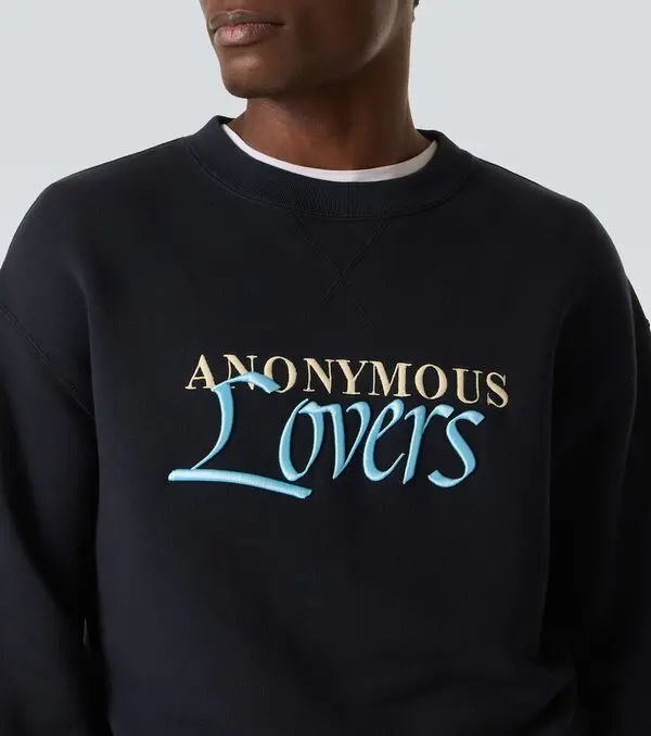 JW Anderson Anonymous Lovers Embroidered Sweatshirt - Black