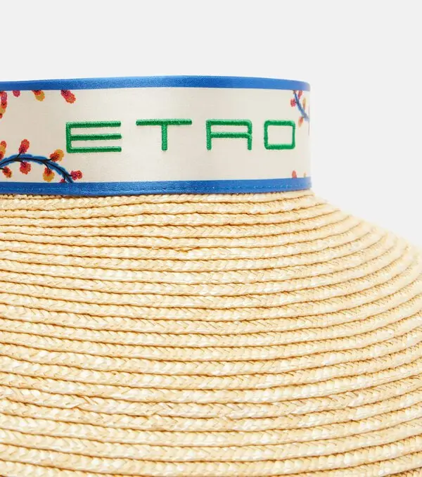 Etro Logo Straw Visor