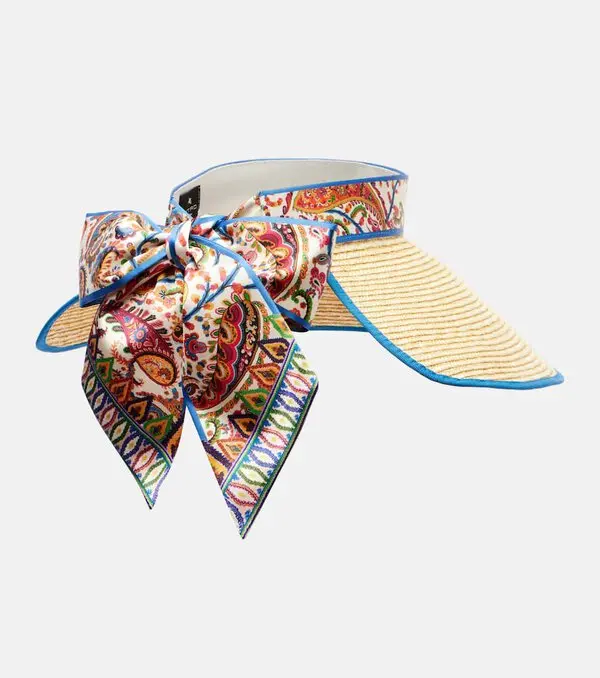 Etro Logo Straw Visor