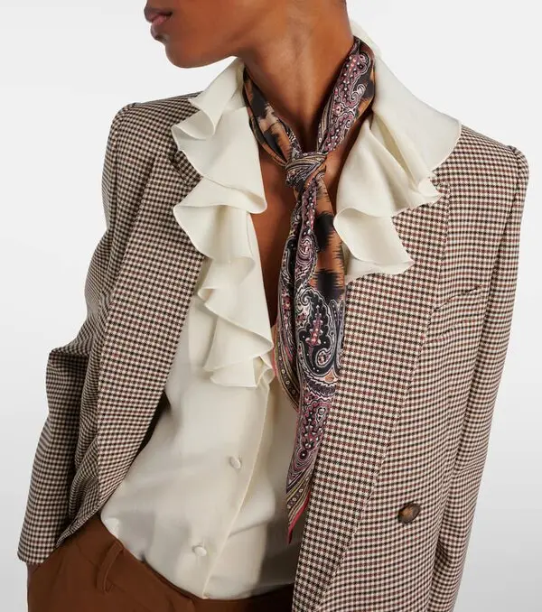 Etro Rombetto Leopard-print Silk Scarf - Multicoloured