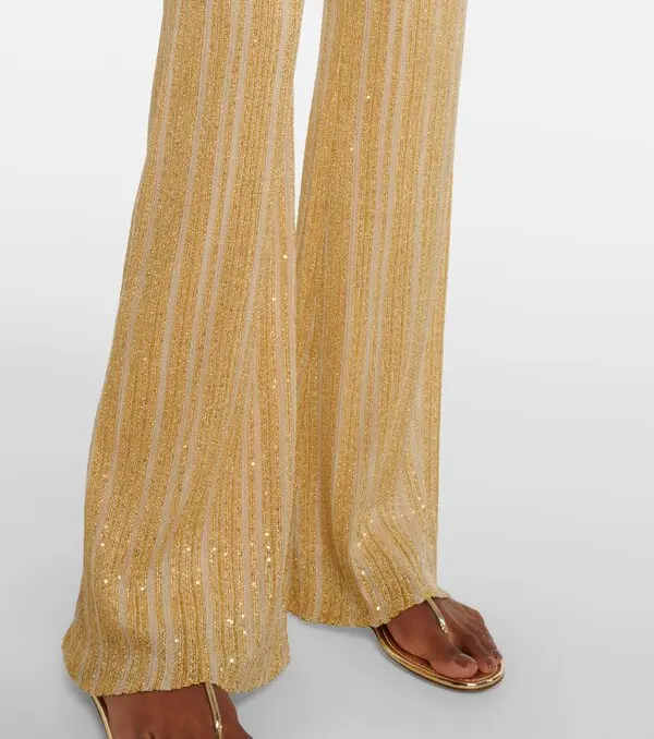 Missoni Zig Zag Lamé Straight Pants - Gold