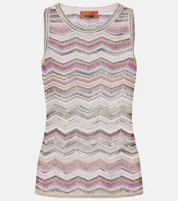 Missoni Zigzag Sequin Lamé Top - Multicoloured