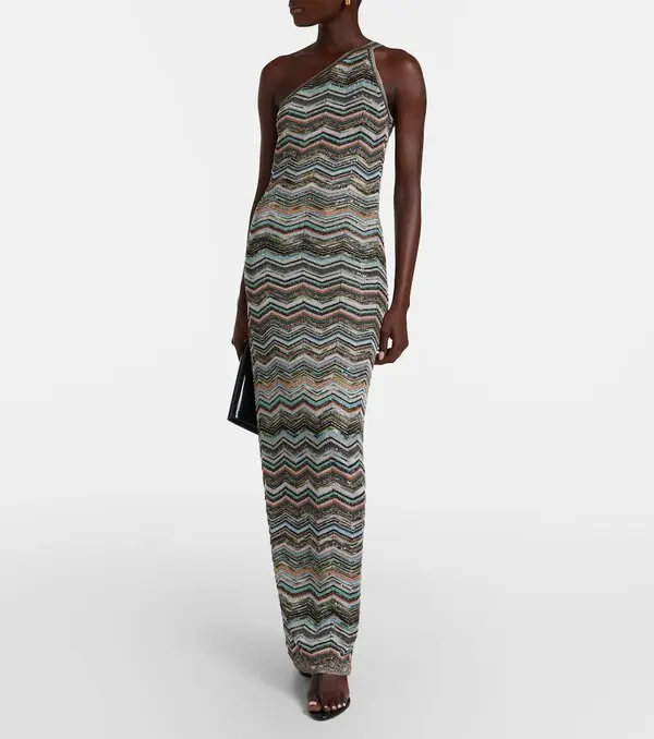 Missoni Zig-zag Lamé Maxi Dress - Multicoloured