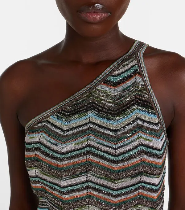 Missoni Zig-zag Lamé Maxi Dress - Multicoloured