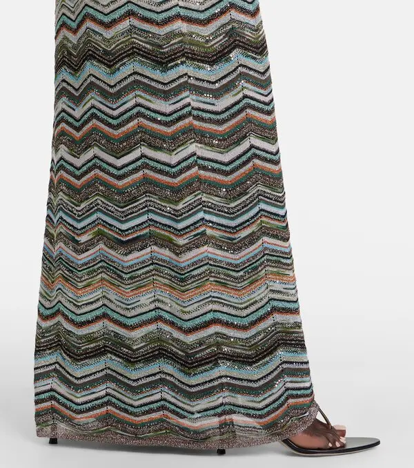 Missoni Zig-zag Lamé Maxi Dress - Multicoloured