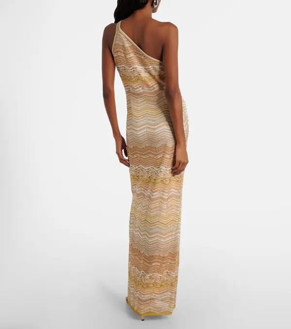 Missoni Zigzag Lamé Maxi Dress - Gold