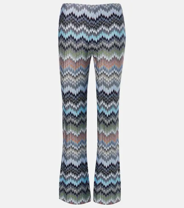 Missoni Zig Zag Straight-leg Pants - Blue