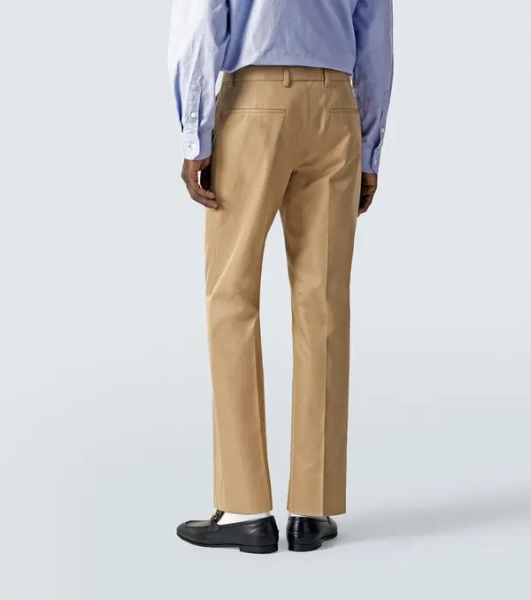 Gucci Mid-rise Cropped Straight Pants - Beige