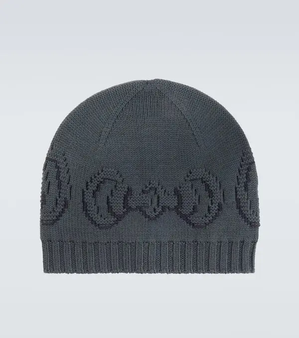 Gucci Horsebit Wool Beanie - Grey