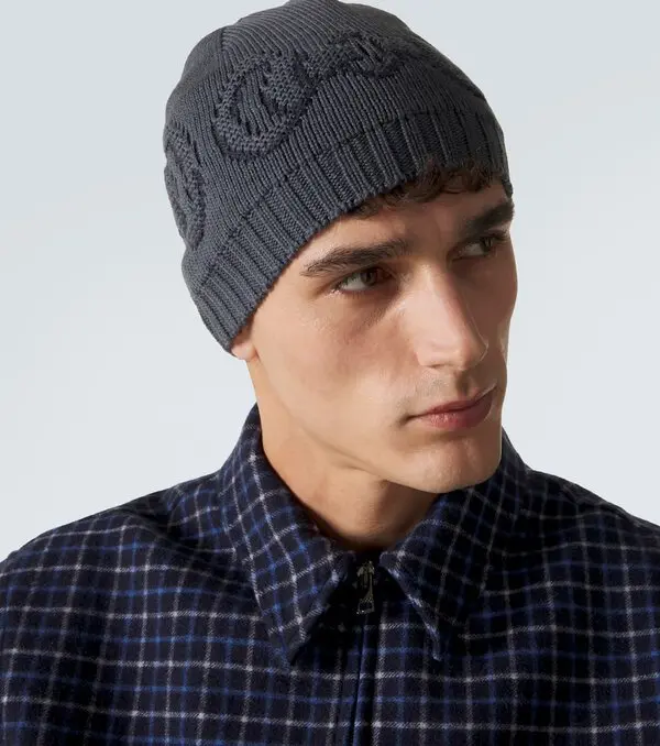 Gucci Horsebit Wool Beanie - Grey