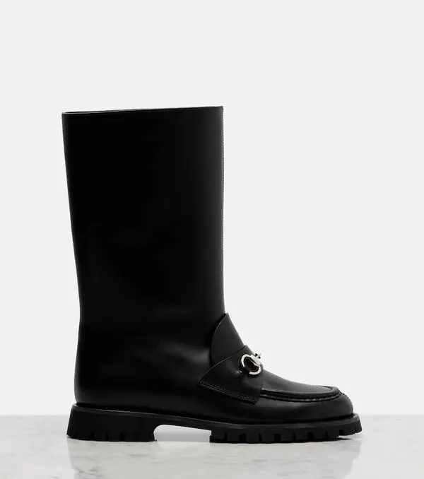 Gucci Horsebit Leather Ankle Boots