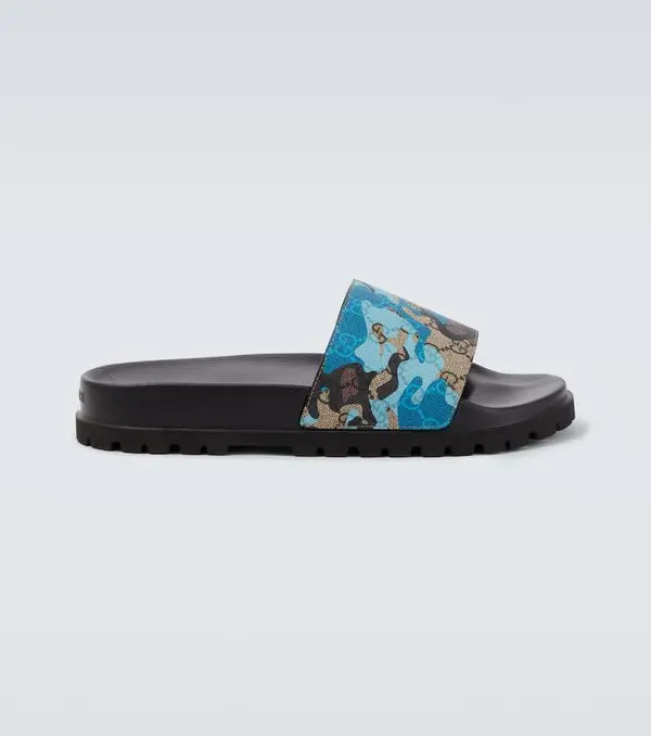 Gucci Gg Canvas Slides