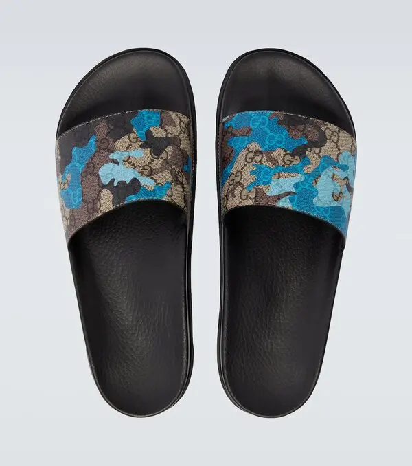 Gucci Gg Canvas Slides