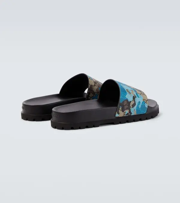 Gucci Gg Canvas Slides