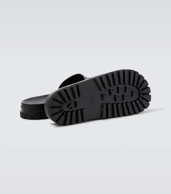 Gucci Gg Canvas Slides