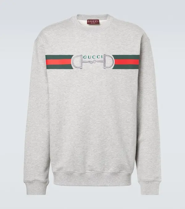 Gucci Web Stripe Cotton Sweatshirt