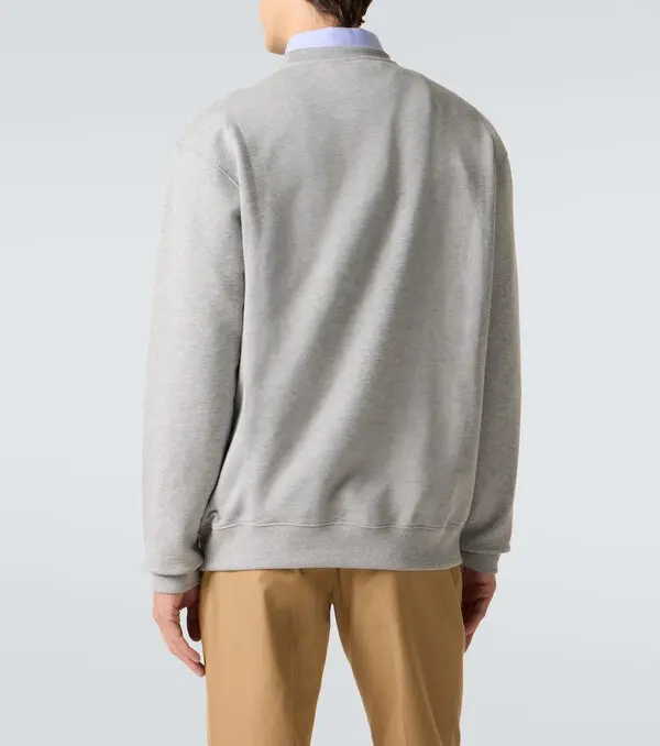 Gucci Web Stripe Cotton Sweatshirt - Grey