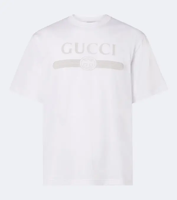 Gucci Logo Cotton Jersey T-shirt - White