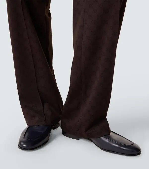 Gucci Gg Jacquard Track Pants - Brown